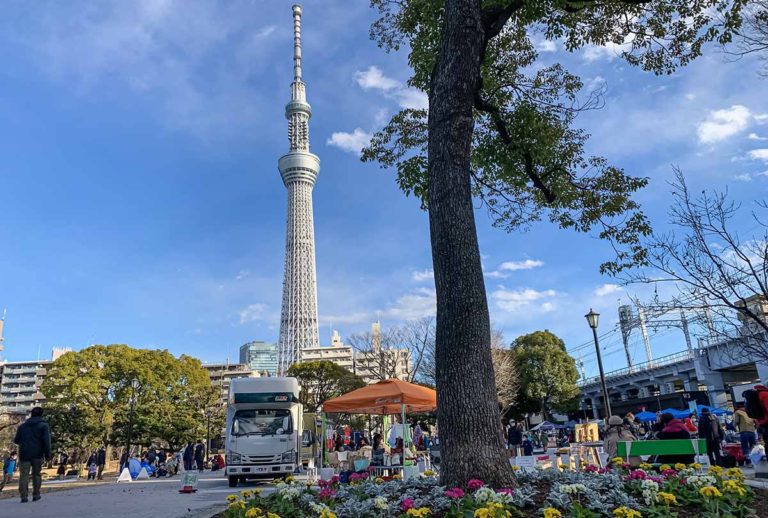 Sumida Park is the center of many famous spots
